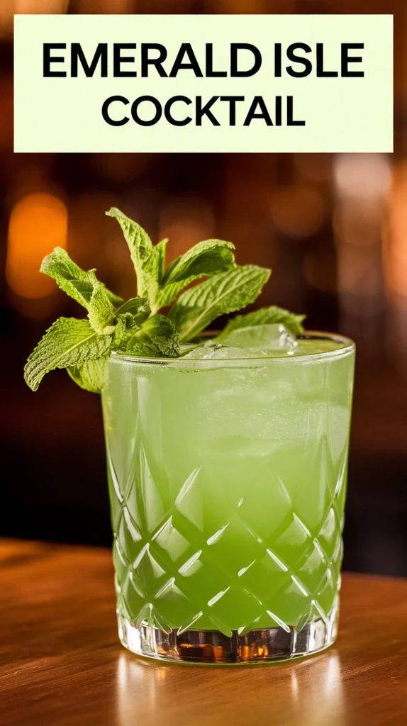 Emerald Isle Cocktail - perfect for St. Patrick's day!