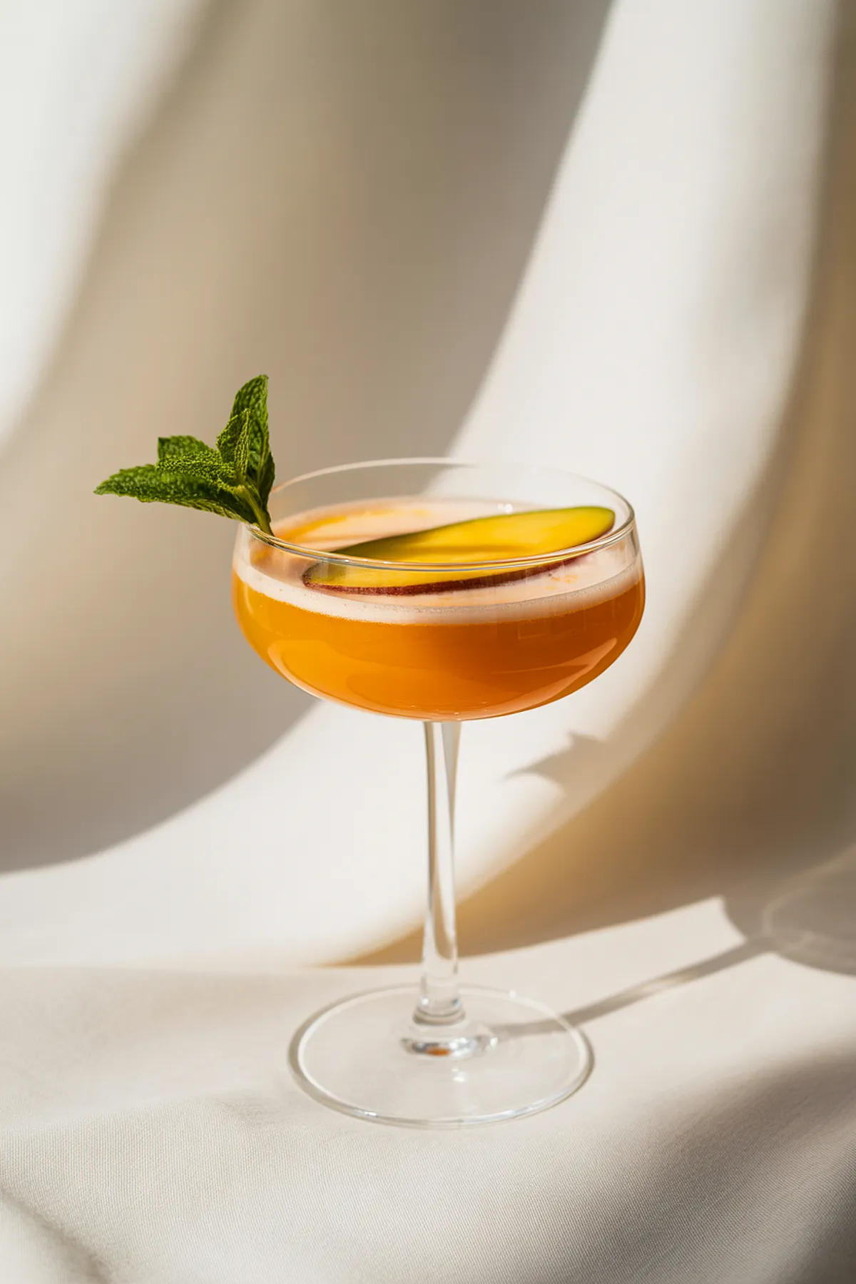 Tropical Zing: Bright & Tangy Mango Aperol Sour Cocktail